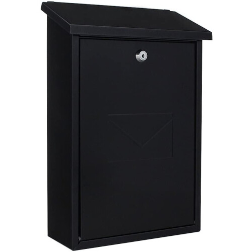 Rottner Parma Top-Loading Steel Post Box in Anthracite Wall-Mounted ...