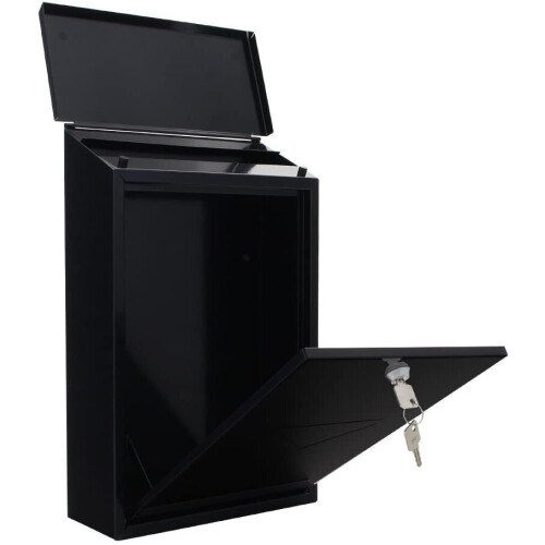 Rottner Parma Top-Loading Steel Post Box in Anthracite Wall-Mounted ...