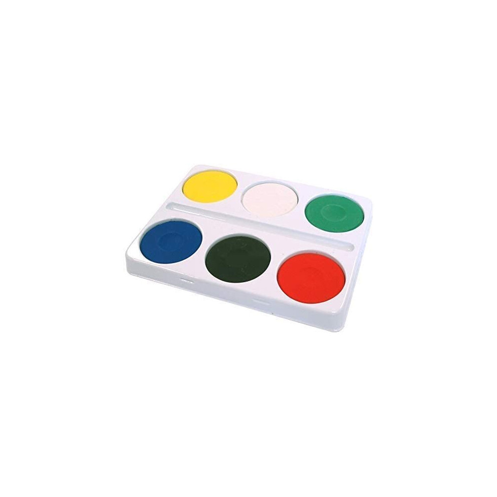 Major Brushes 6 Large Watercolour Blocks & Palette for Kids with Brush ...