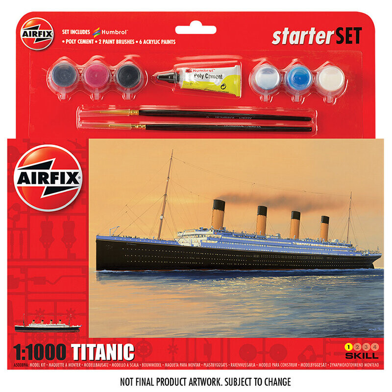 AIRFIX A55314 Large Starter Set - RMS Titanic 1:1000 Ship Model Kit on ...