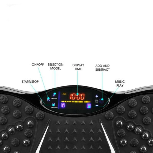 Black Remote-Controlled Oscillating Vibration Plate on OnBuy