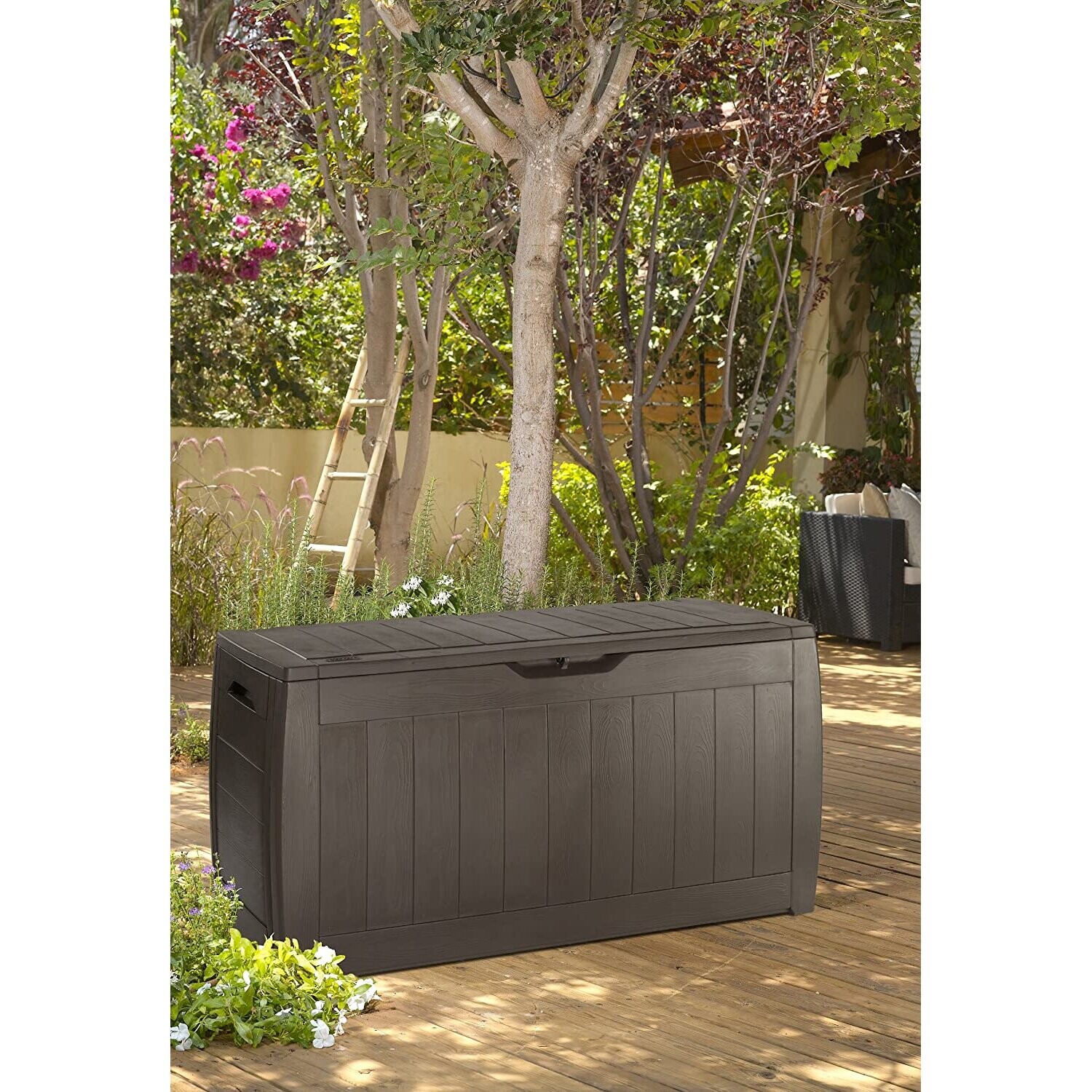 Keter Hollywood Storage Box - Brown | Plastic Storage Chest on OnBuy