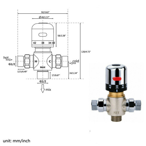 Thermostatic Douche Kit Bidet Toilet Valve With Brass Chrome Shower ...