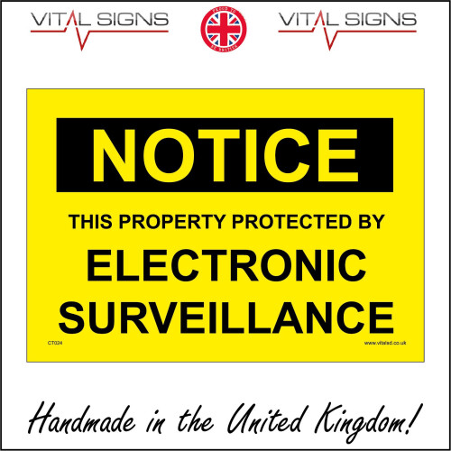 (600 x 450mm - 24 x 18, Sticker / Sav - White Background) CT024 Notice ...