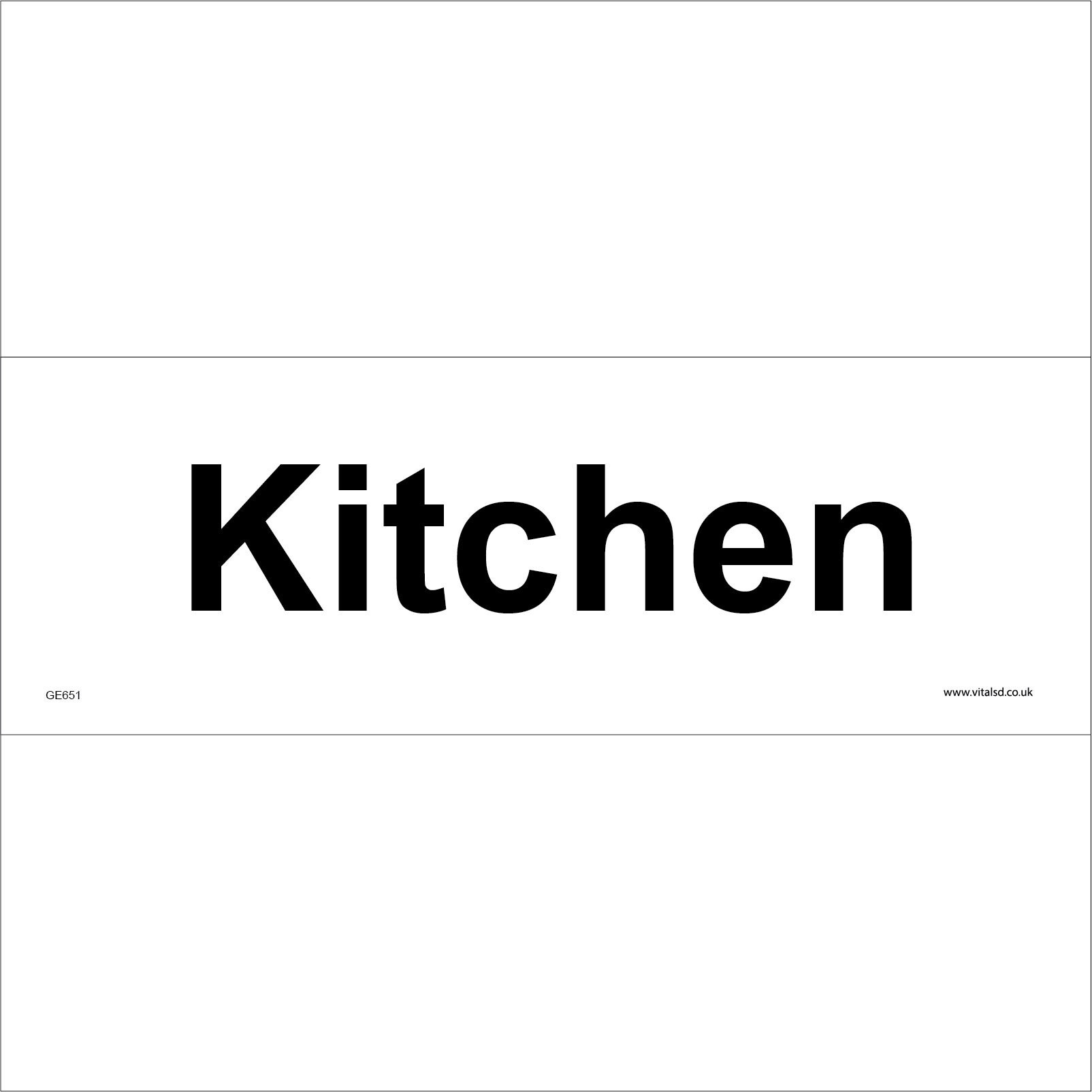 (450 x 150mm - 18 x 6, Magnetic - Vehicle Grade) GE651 Kitchen SIGN ...