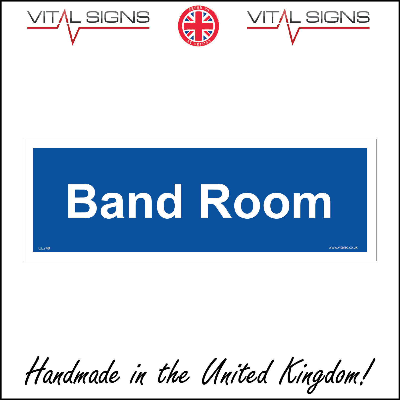 (450 x 150mm - 18 x 6, Magnetic - Vehicle Grade) GE748 Band Room Sign ...