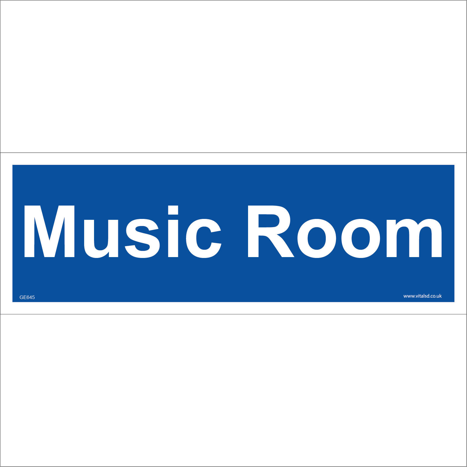 (450 x 150mm - 18 x 6, Sticker / Sav - White Background) GE645 Music Room SIGN Door Plaque piano ...