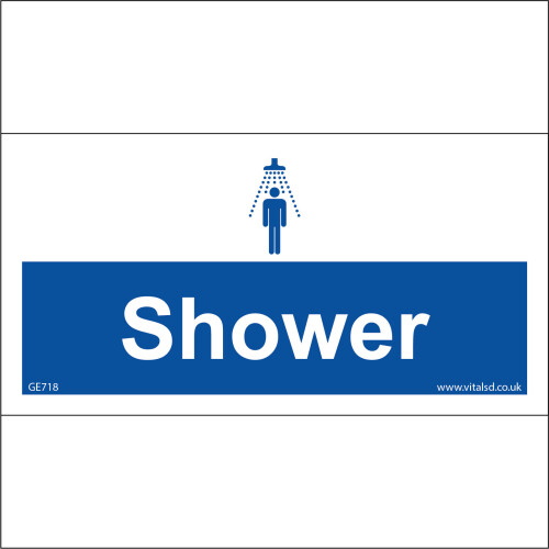 (400 x 200mm - 16 x 8, Magnetic - Vehicle Grade) GE718 Shower SIGN Mens ...