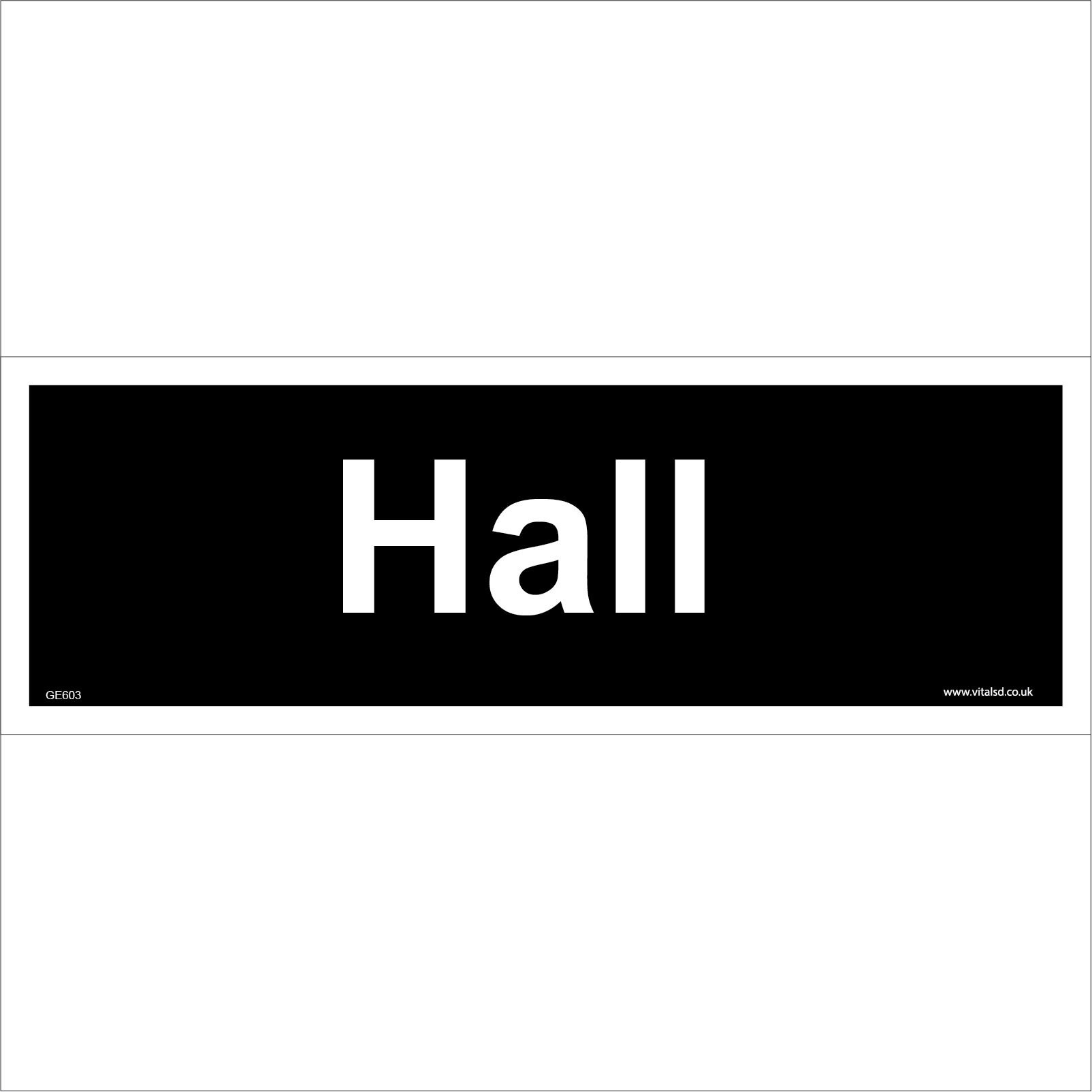 (150 x 50mm - 6 x 2, Magnetic - Vehicle Grade) GE603 Hall SIGN Door ...