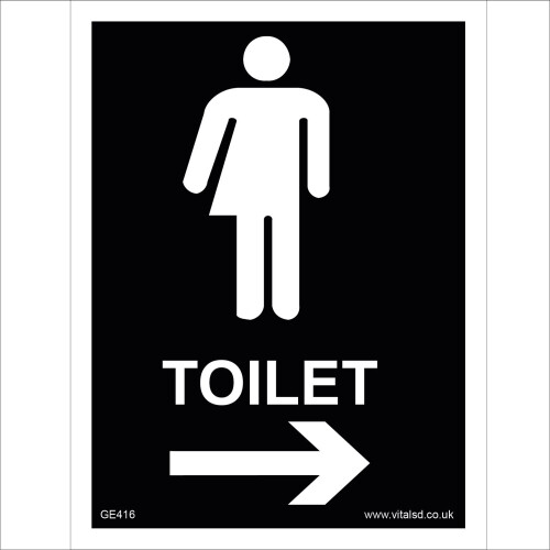 (150 x 200mm - 6 x 8, Sticker / Sav - White Background) GE416 Toilet ...