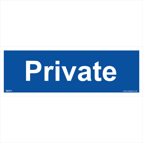 (600 x 200mm - 24 x 8, Magnetic - Vehicle Grade) GE471 Private SIGN ...