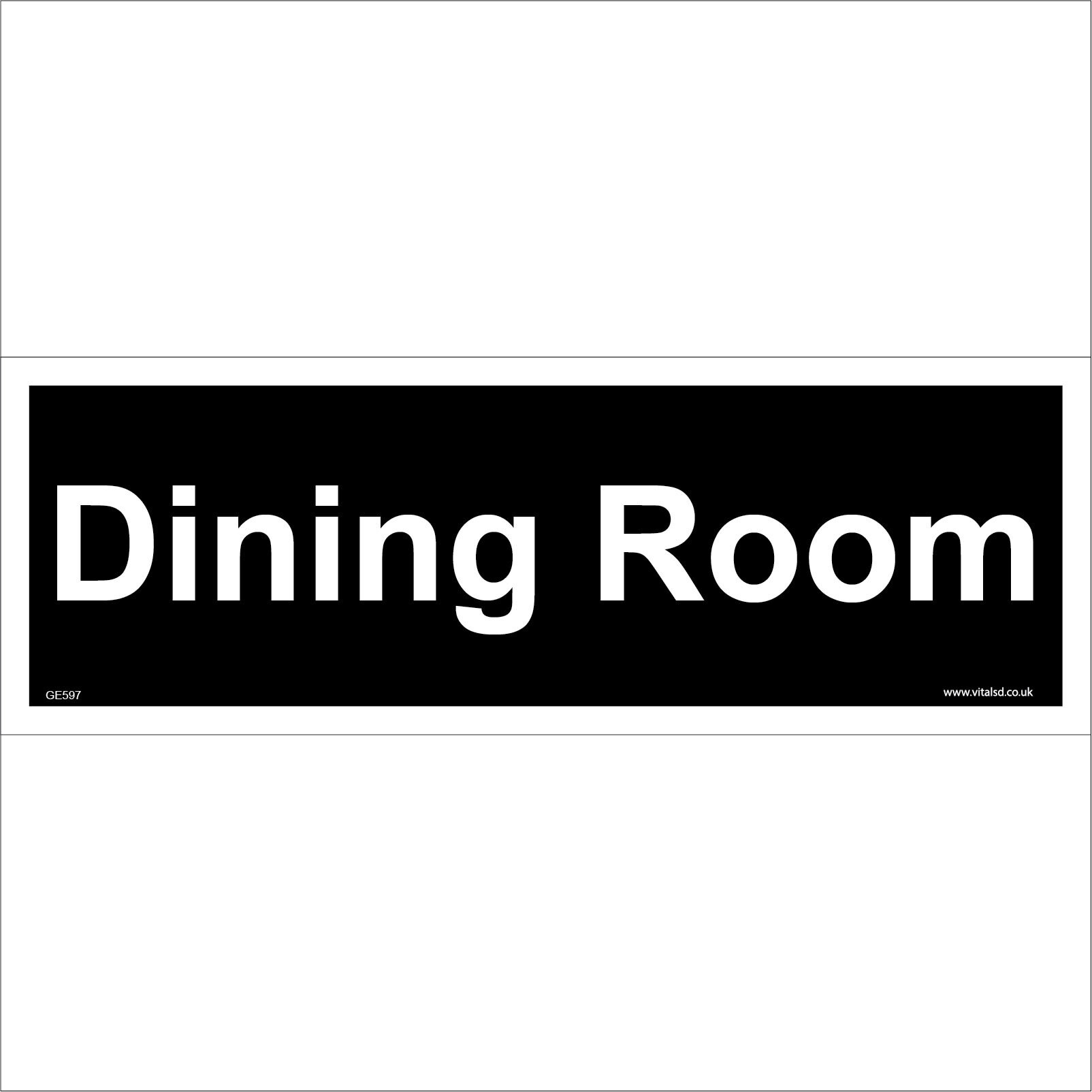 (150 x 50mm - 6 x 2, Sticker / Sav - White Background) GE597 Dining ...