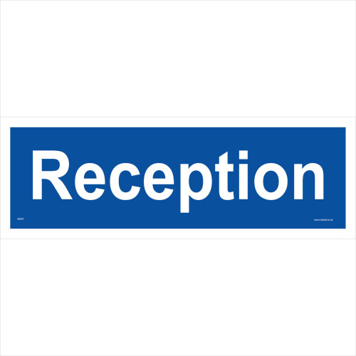 (150 x 50mm - 6 x 2, Sticker / Sav - White Background) GE037 Reception ...