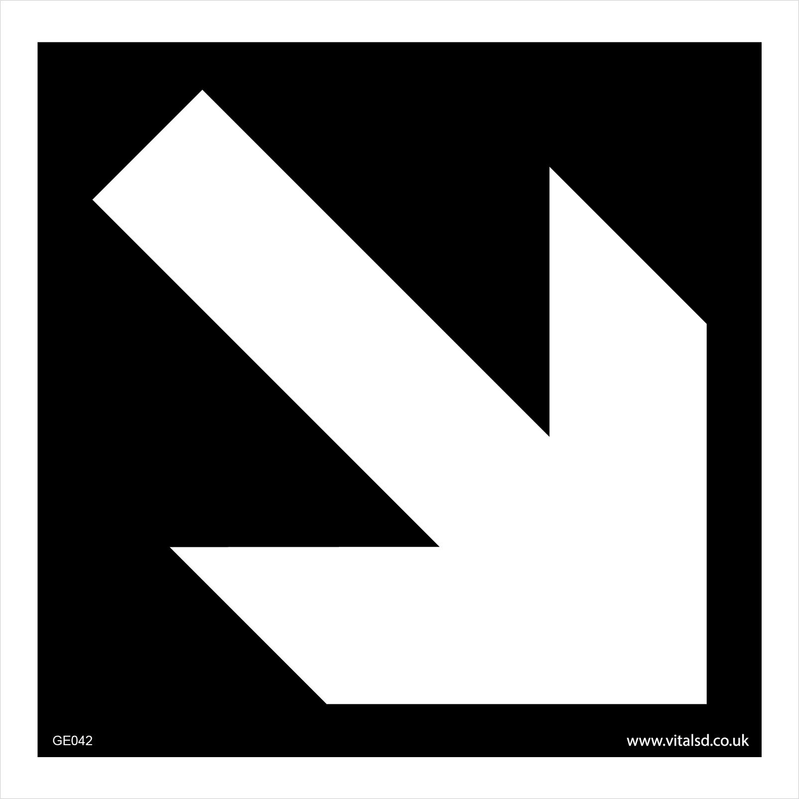 GE042 Right Left up down Diagonal Arrow SIGN location direction point ...