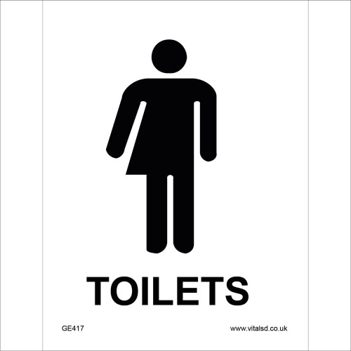 (450 x 600mm - 18 x 24, Dibond / Composite Aluminium) GE417 Toilets ...
