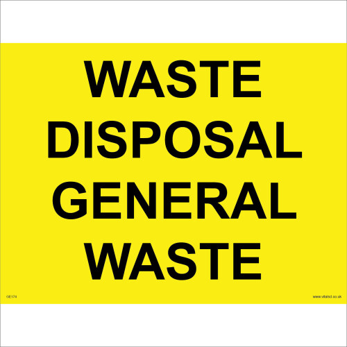 (150 x 100mm - 6 x 4, Sticker / Sav - White Background) GE174 Waste ...