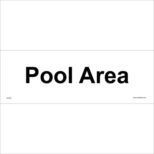 (450 x 150mm - 18 x 6, Dibond / Composite Aluminium) GE665 Pool Area ...