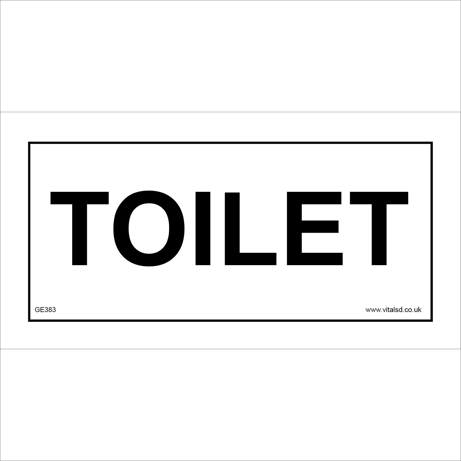 (600 x 300mm - 24 x 12, Magnetic - Vehicle Grade) GE383 Toilet SIGN ...