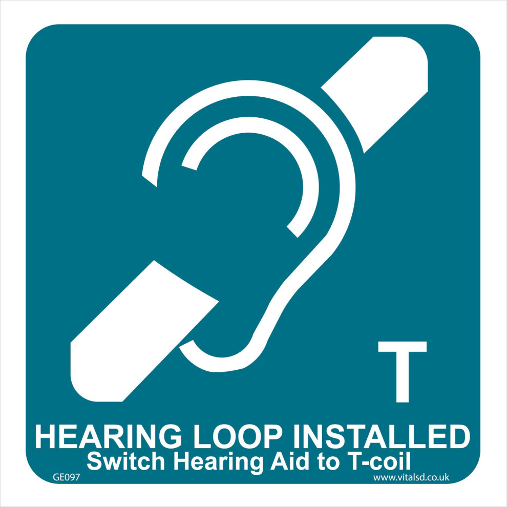 (1200 x 1200mm - 47 x 47, 1mm Pvc Foamex) GE097 Hearing Loop Installed ...
