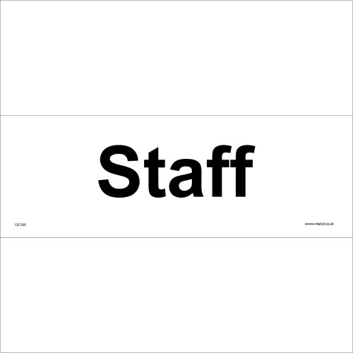 (300 x 100mm - 12 x 4, Sticker / Sav - White Background) GE586 Staff ...