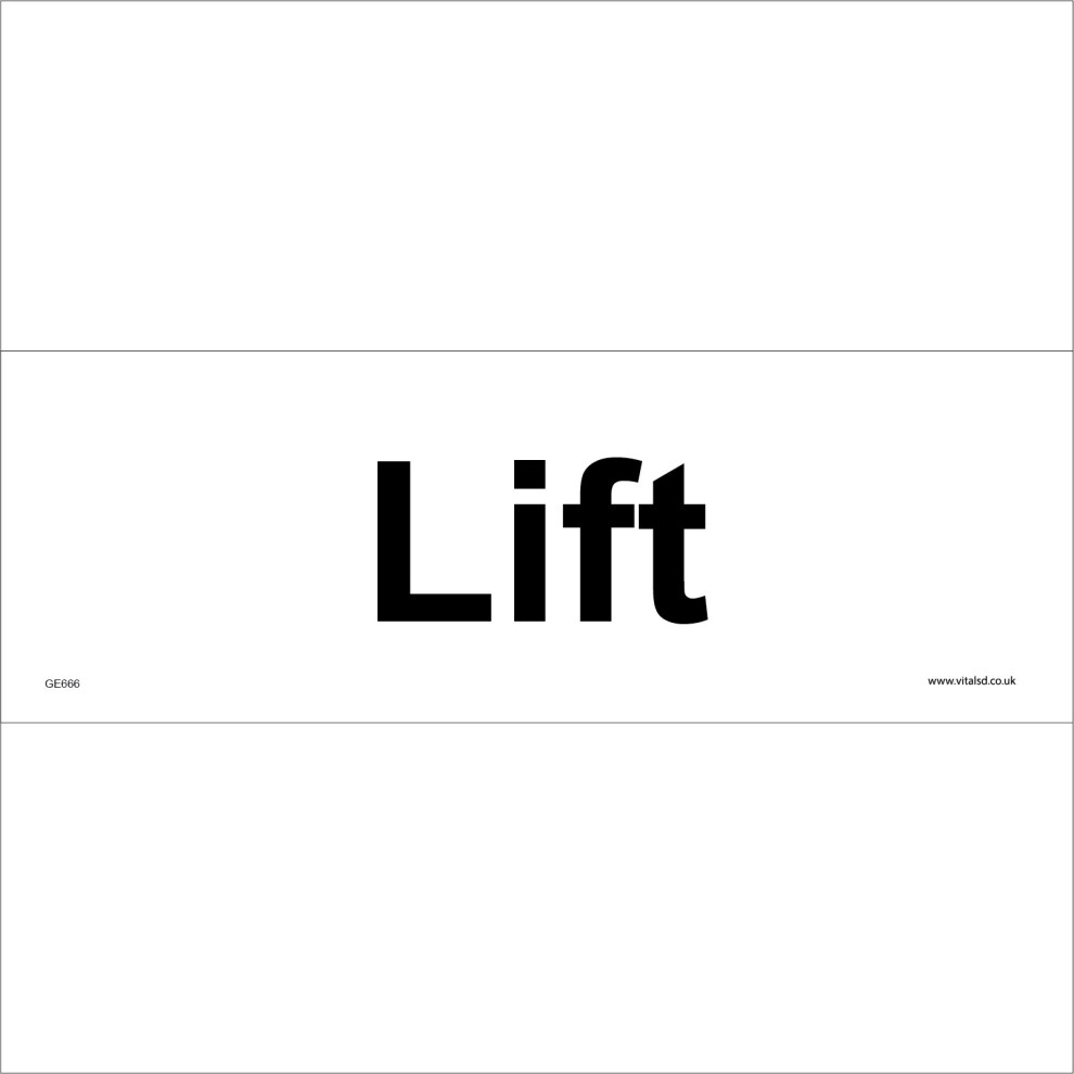 (450 x 150mm - 18 x 6, 5mm Heavy Duty Foamex Foamboard) GE666 Lift SIGN ...