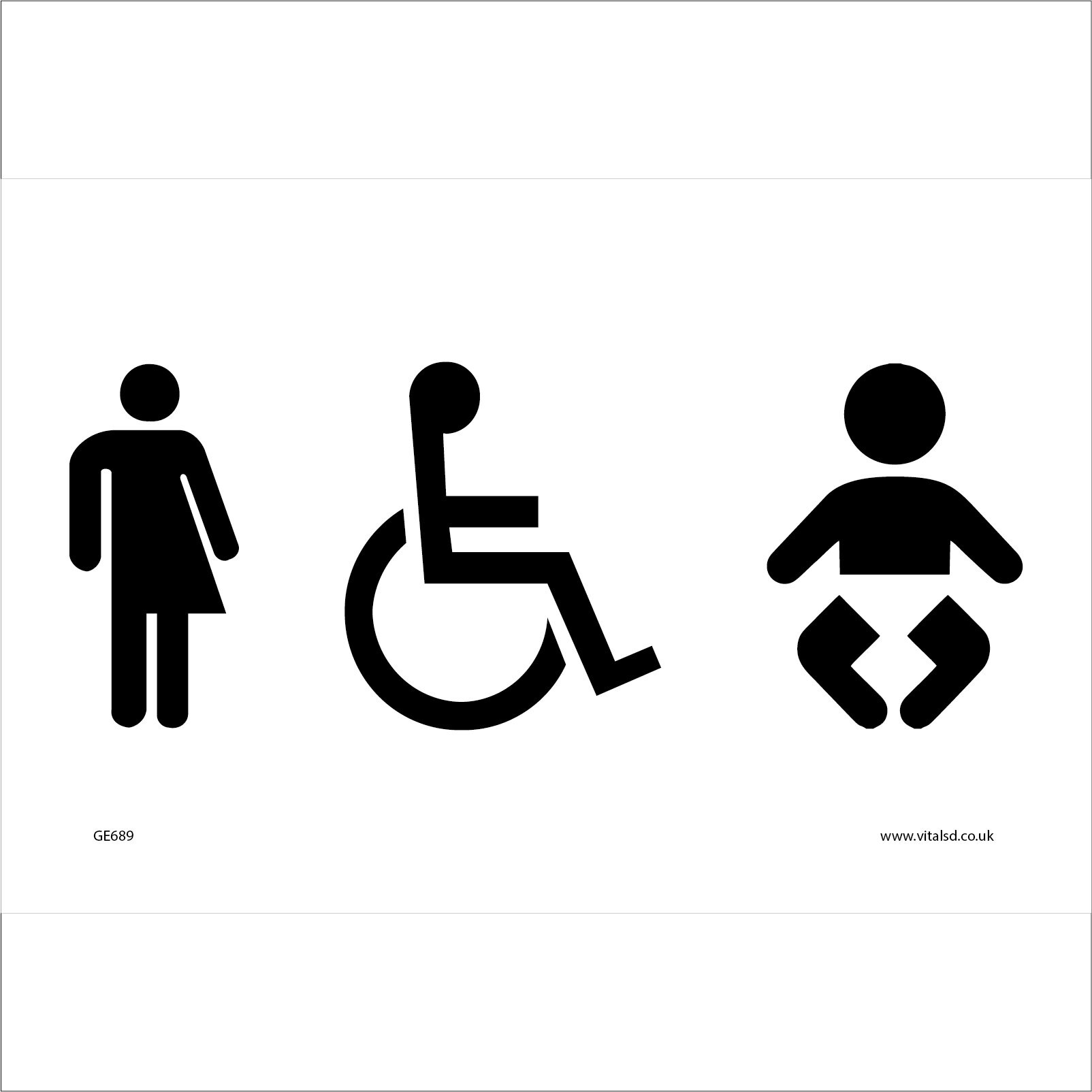 (300 x 200mm - 12 x 8, 1mm Pvc Foamex) GE689 Whichever Disabled And ...