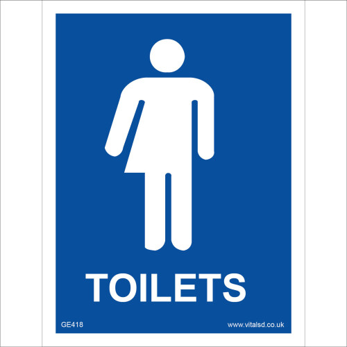 (400 x 600mm - 16 x 24, Sticker / Sav - White Background) GE418 Toilets ...