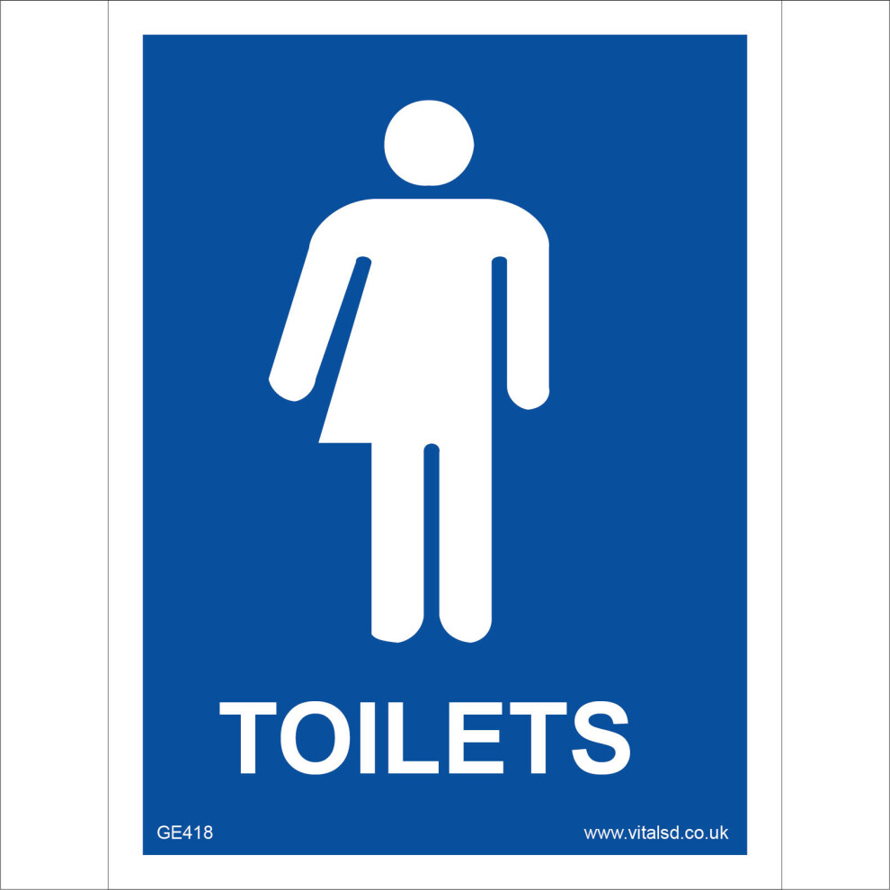(400 x 600mm - 16 x 24, Sticker / Sav - White Background) GE418 Toilets ...