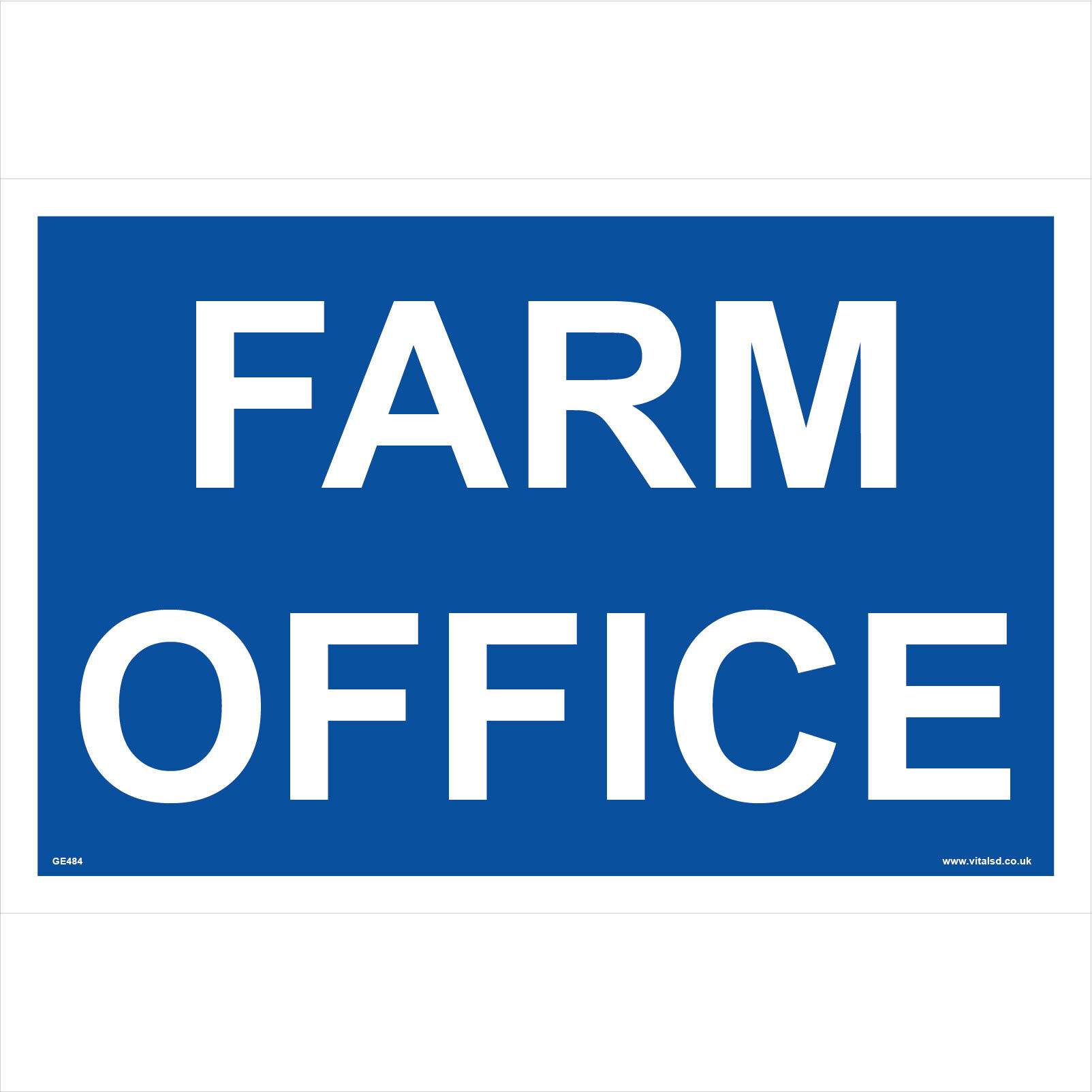(200 x 150mm - 8 x 6, 1mm Pvc Foamex) GE484 Farm Office SIGN ...
