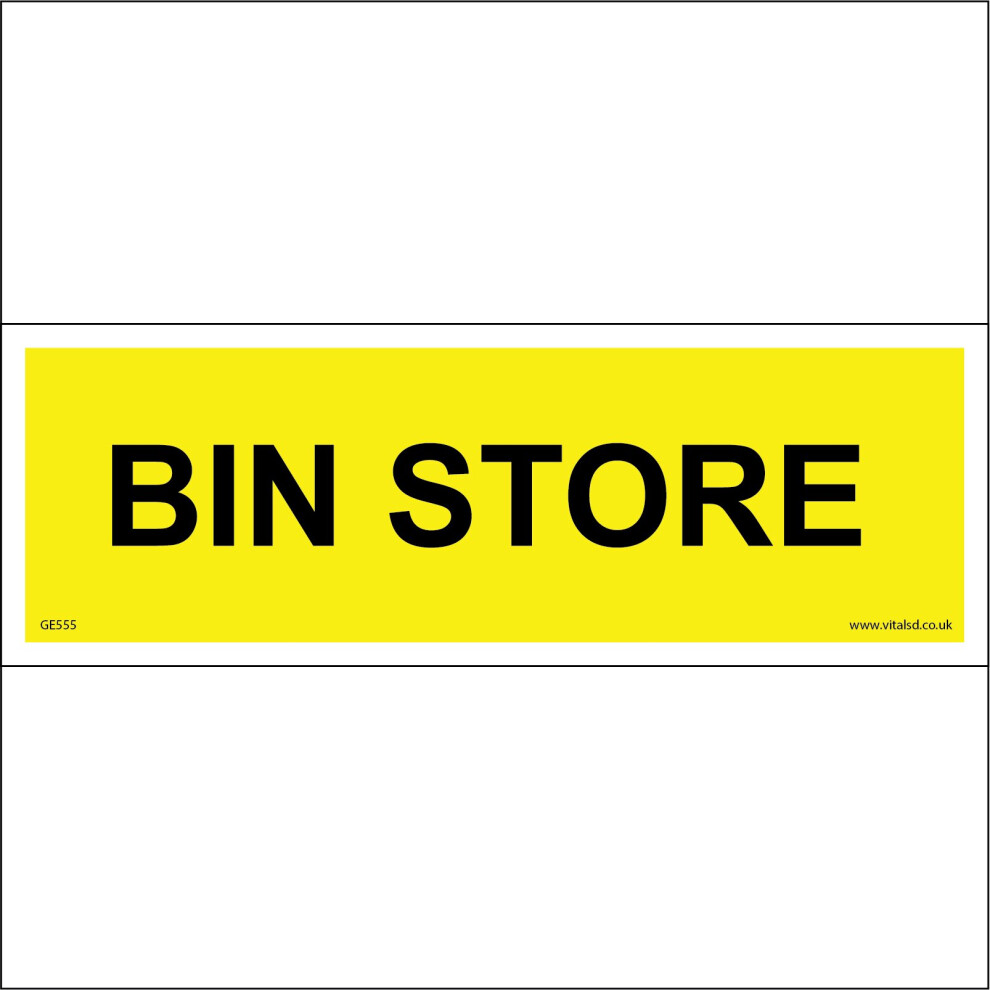 (300 x 100mm - 12 x 4, Dibond / Composite Aluminium) GE555 Bin Store ...