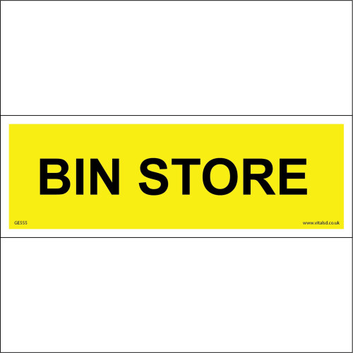 (600 x 200mm - 24 x 8, Magnetic - Vehicle Grade) GE555 Bin Store SIGN ...