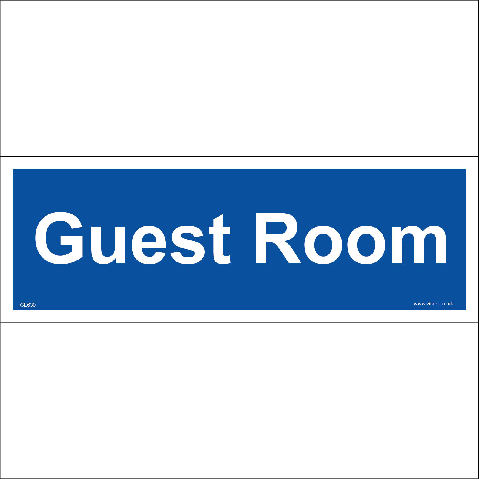 (300 x 100mm - 12 x 4, Dibond / Composite Aluminium) GE630 Guest Room ...