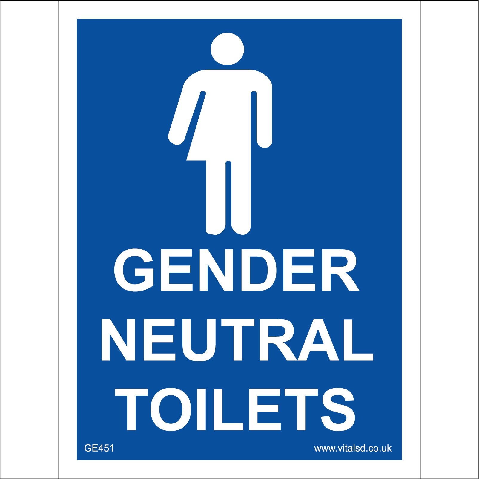 (450 x 600mm - 18 x 24, 1mm Pvc Foamex) GE451 Gender Neutral Toilets ...