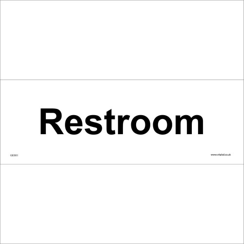 (150 x 50mm - 6 x 2, 1mm Pvc Foamex) GE661 Restroom SIGN Door Plaque ...