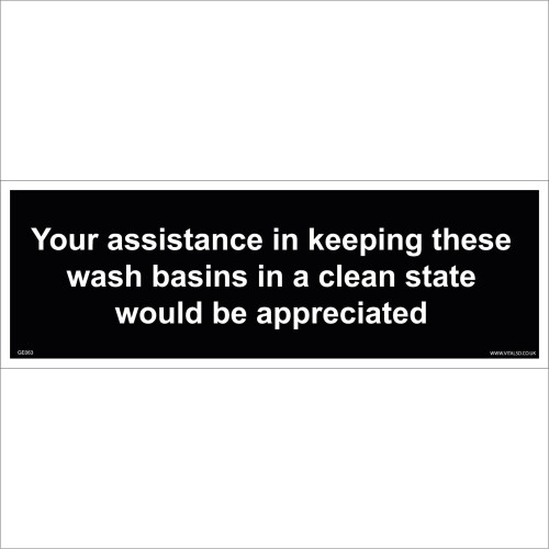 (150 x 50mm - 6 x 2, 1mm Pvc Foamex) GE062 Your Assistance In Keeping ...