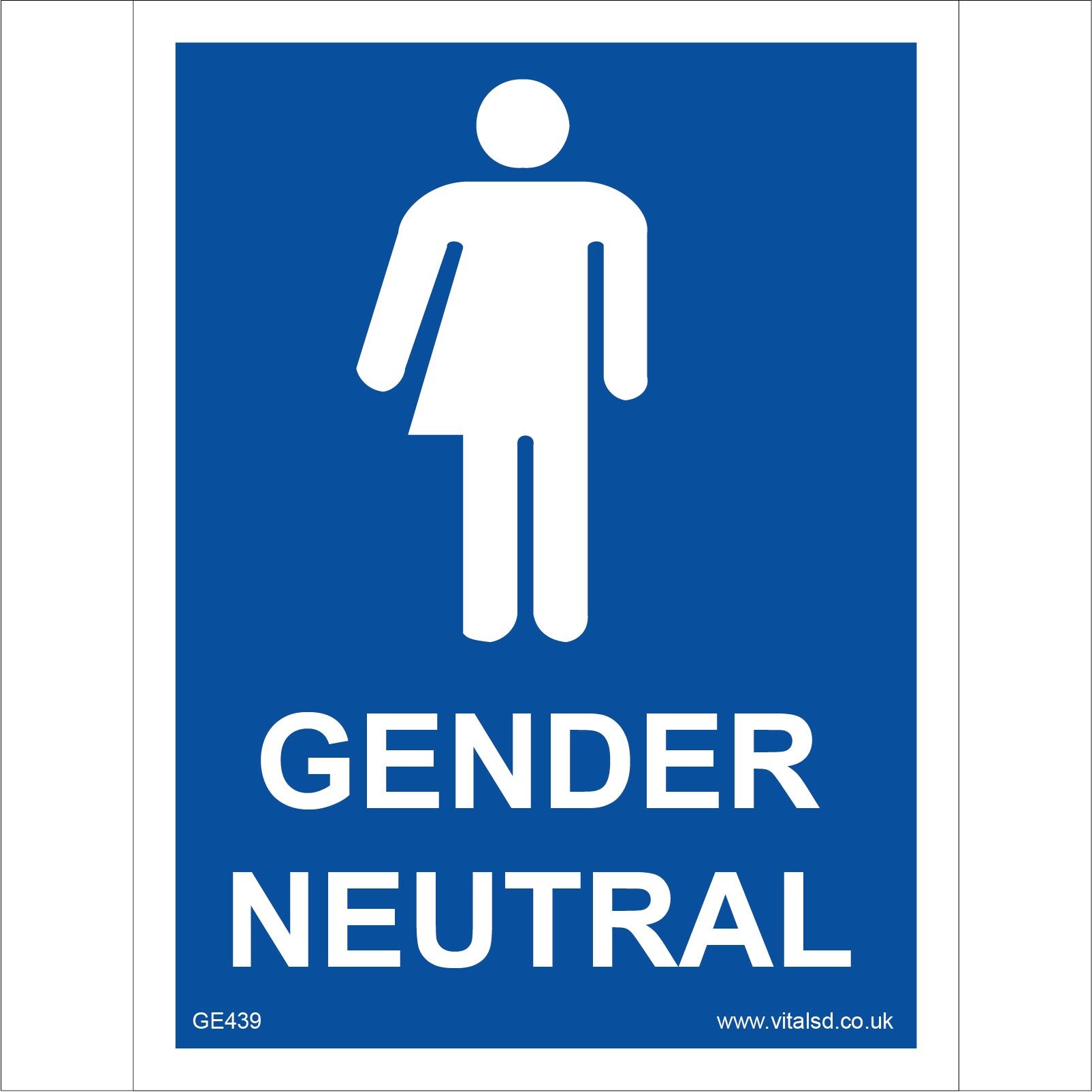(150 x 200mm - 6 x 8, 1mm Pvc Foamex) GE439 Gender Neutral Toilet SIGN ...
