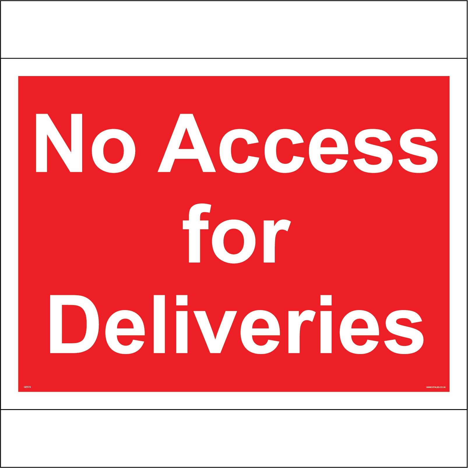 (300 x 200mm - 12 x 8, Magnetic - Vehicle Grade) GE574 No Access For ...