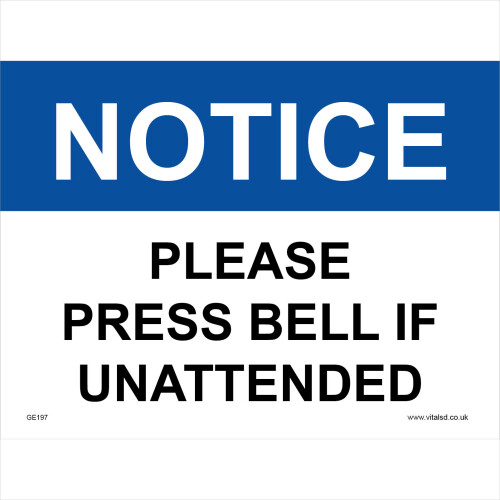 (200 x 150mm - 8 x 6, Sticker / Sav - White Background) GE197 Notice ...