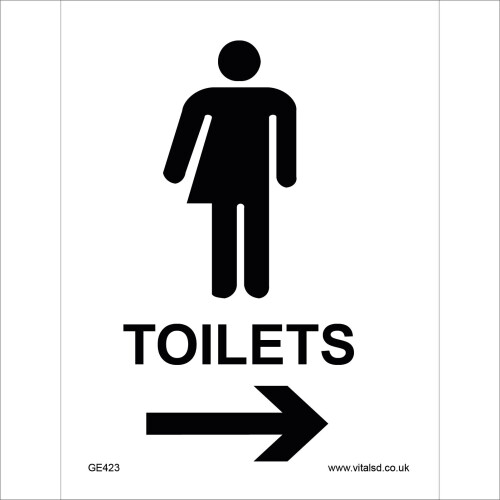 (400 x 600mm - 16 x 24, Sticker / Sav - White Background) GE423 Toilets ...