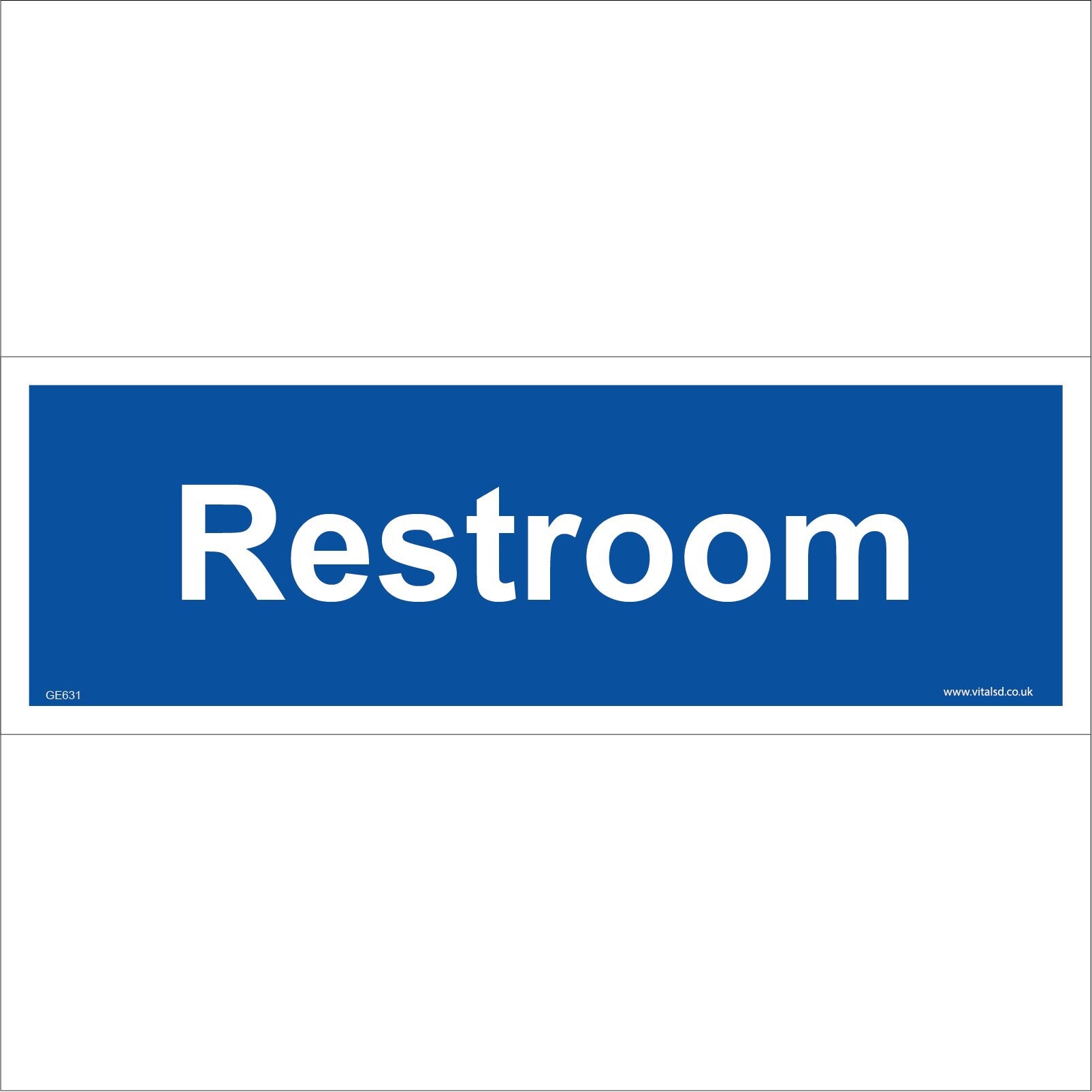 (150 x 50mm - 6 x 2, 3mm Standard Foamex Foamboard) GE631 Restroom SIGN ...