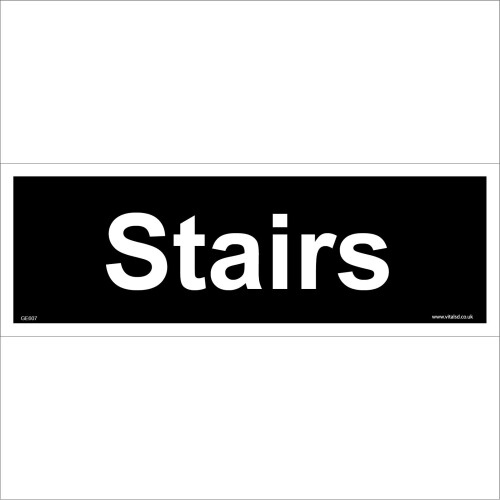 (300 x 100mm - 12 x 4, Sticker / Sav - White Background) GE607 Stairs ...
