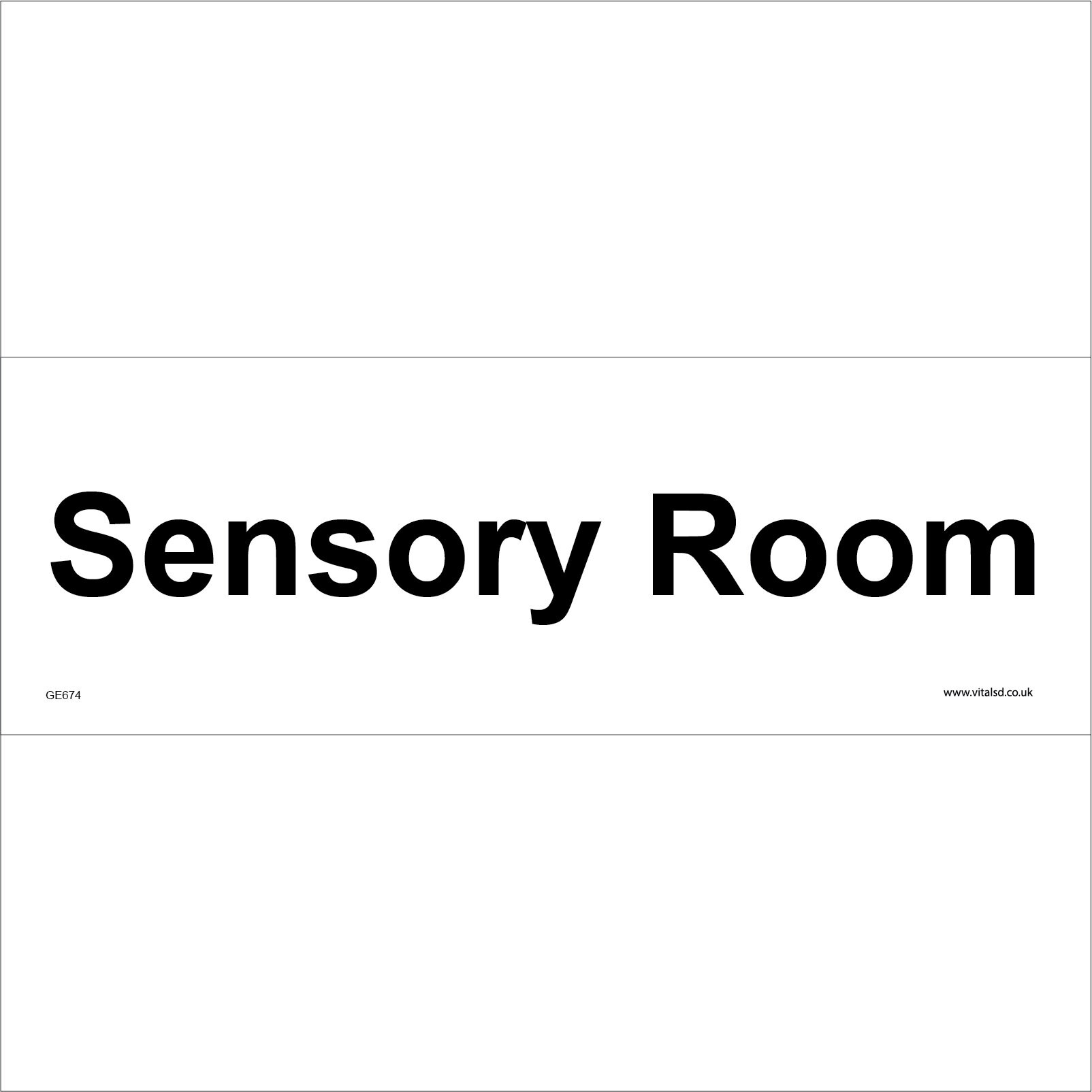 (300 x 100mm - 12 x 4, Dibond / Composite Aluminium) GE674 Sensory Room ...