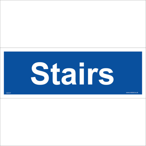 (150 x 50mm - 6 x 2, 3mm Standard Foamex Foamboard) GE637 Stairs SIGN ...