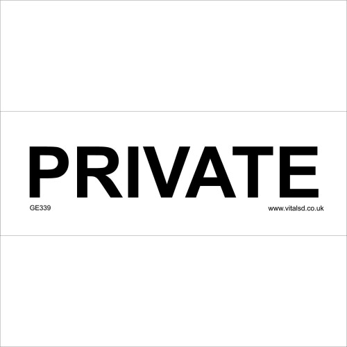 (450 x 150mm - 18 x 6, Magnetic - Vehicle Grade) GE339 Private SIGN no ...
