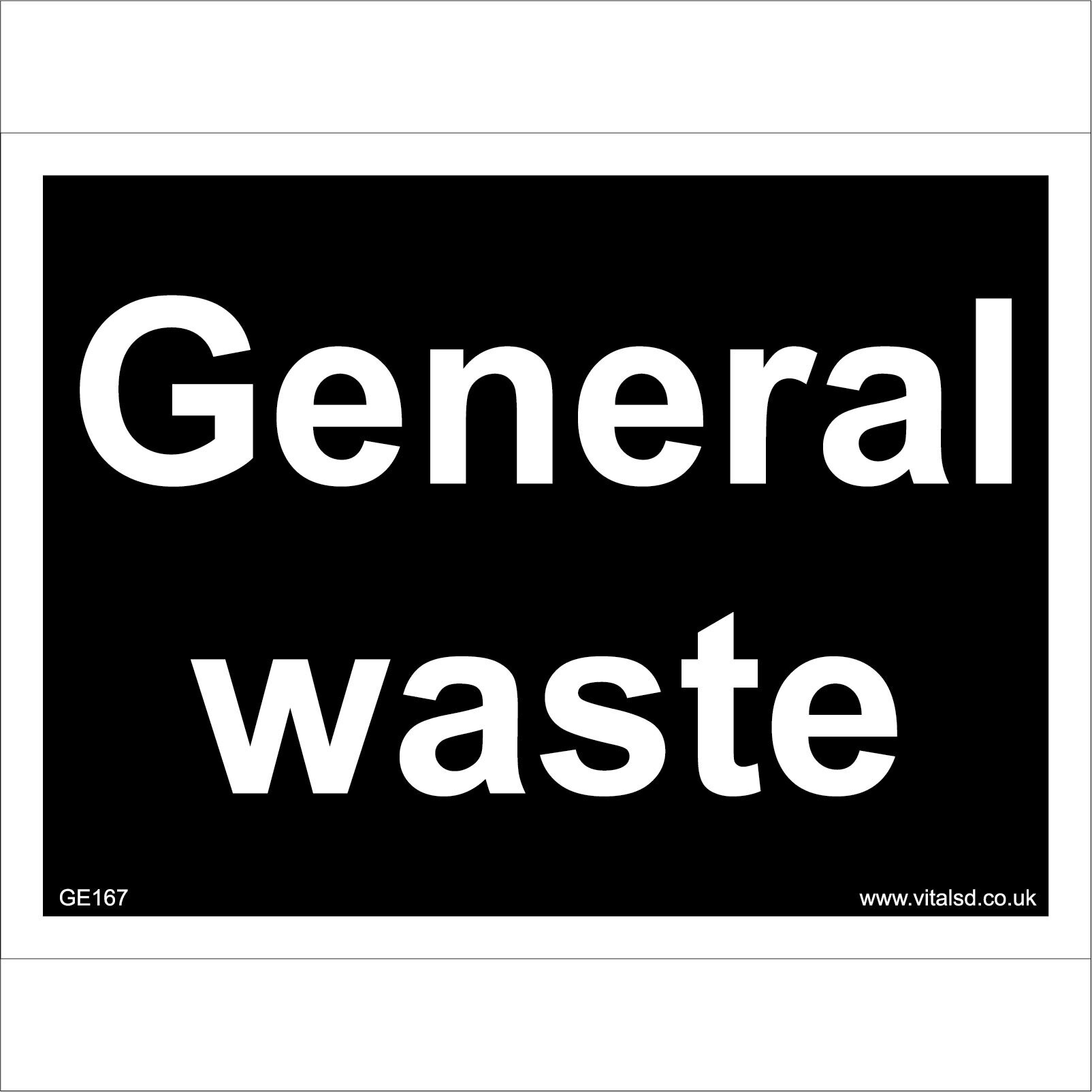 (200 x 150mm - 8 x 6, Magnetic - Vehicle Grade) GE167 General Waste ...