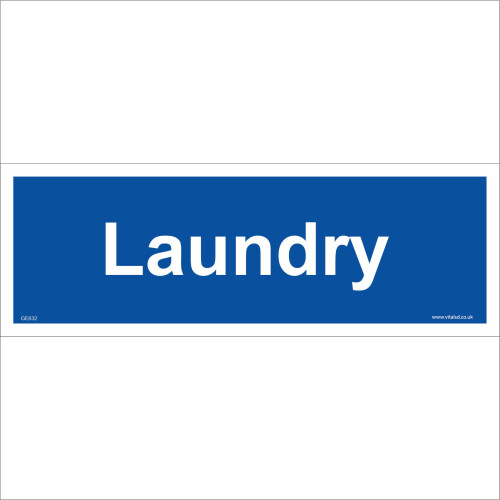 (450 x 150mm - 18 x 6, Sticker / Sav - White Background) GE632 Laundry ...
