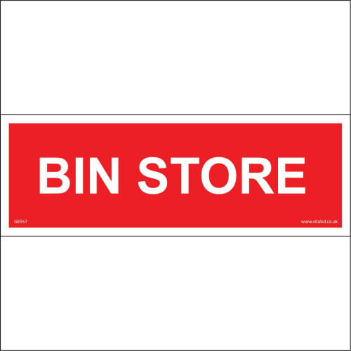 (450 x 150mm - 18 x 6, Magnetic - Vehicle Grade) GE557 Bin Store SIGN ...