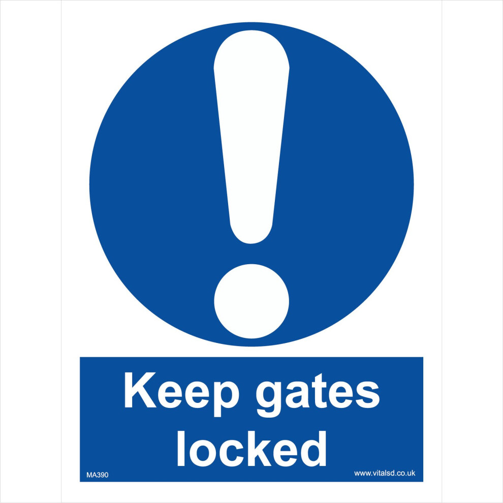 (400 x 600mm - 16 x 24, Dibond / Composite Aluminium) MA390 Keep Gates ...