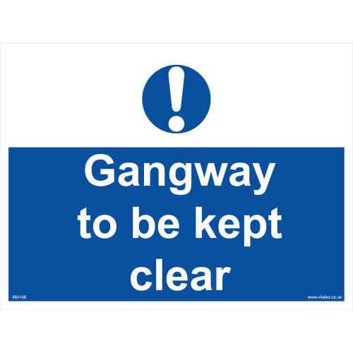 (400 x 300mm - 16 x 12, Sticker / Sav - White Background) MA156 Gangway ...