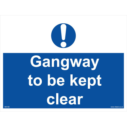 (200 x 150mm - 8 x 6, Sticker / Sav - White Background) MA156 Gangway ...